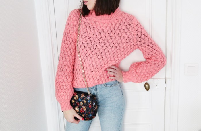 #Ootd : Un Pull rose pour un look pop